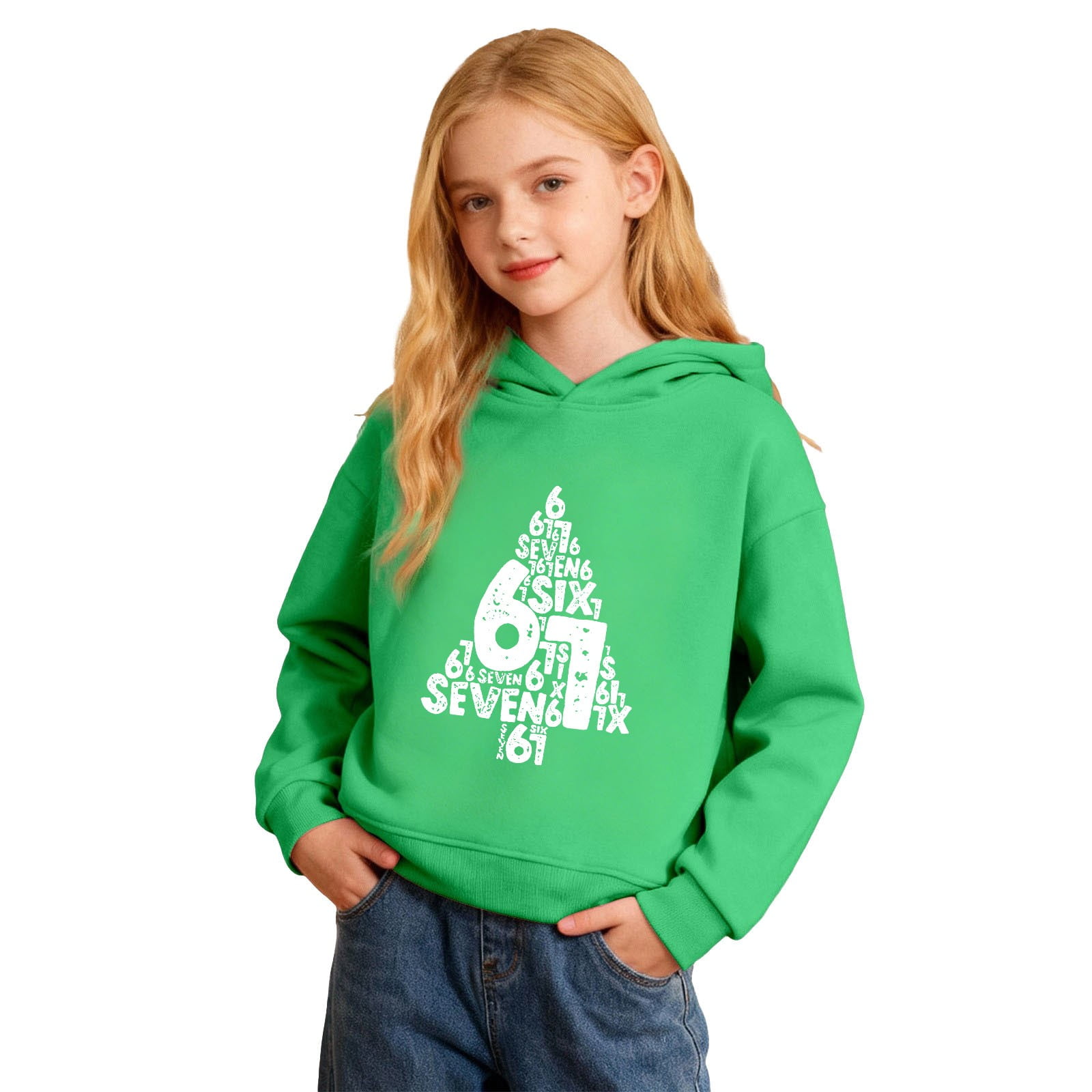 67 Hoodies for Kids 67 Meme Design Preppy Hooded Sweatshirts Loose ...