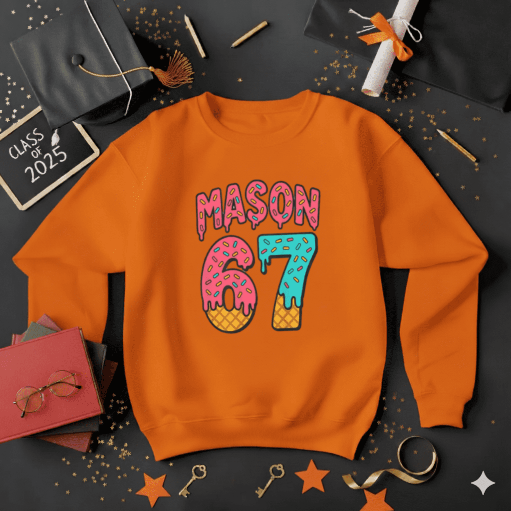 67 Ice Cream Cute Meme Six Seven Trend Funny Humor Internet Graphic ...