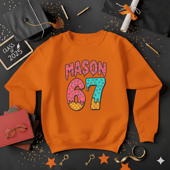 67 Ice Cream Cute Meme Six Seven Trend Funny Humor Internet Graphic ...