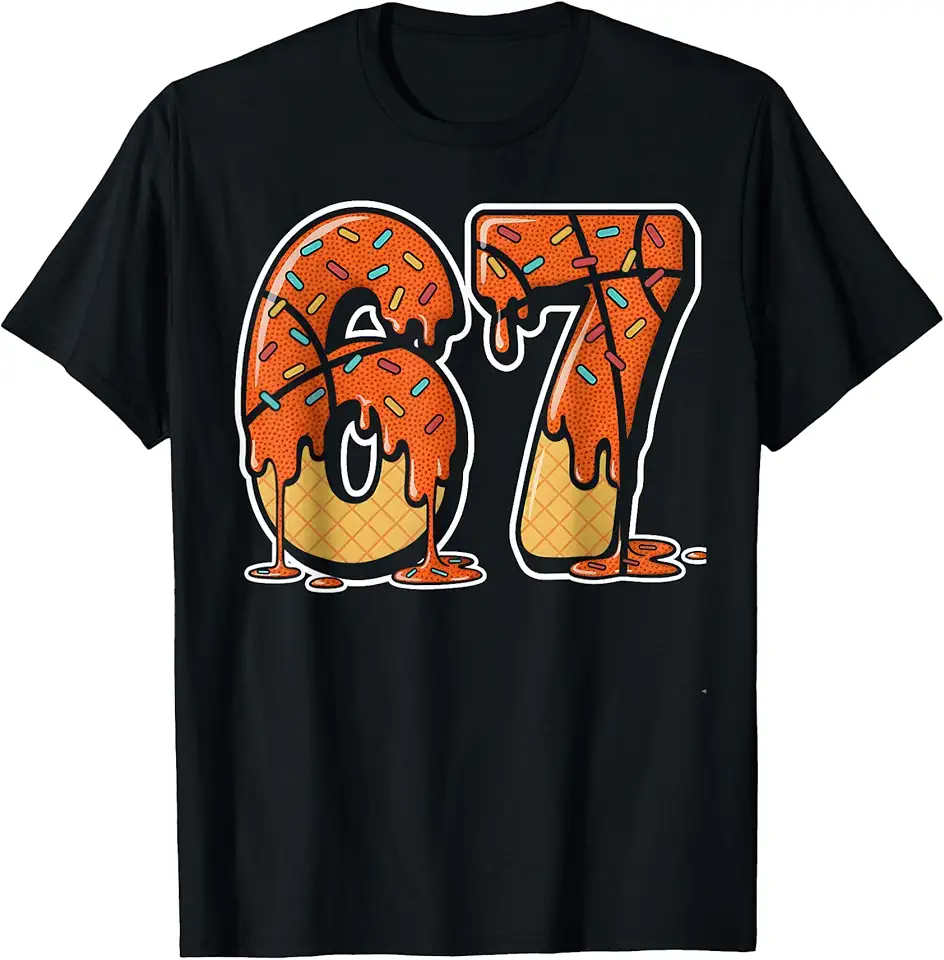 67 Ice Cream Drip Basketball Gen Alpha Slang Six Seven Meme T-Shirt ...