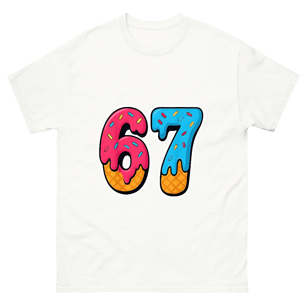 67 Ice Cream Drip Funny Six Seven Gen Alpha Slang Unisex T-Shirt V15754 ...