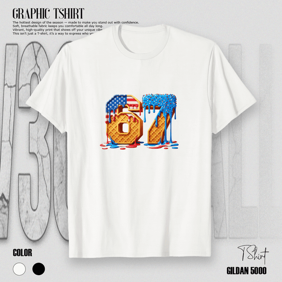 67 Ice Cream Drip Meme Funny Internet Slang Art Unisex T-Shirt up to ...