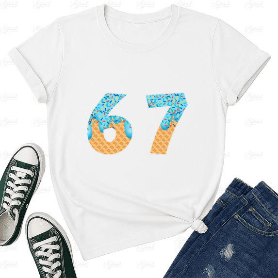 67 Ice Cream Drip Meme Funny Six Seven Cool Trend Unisex T-Shirt up to ...