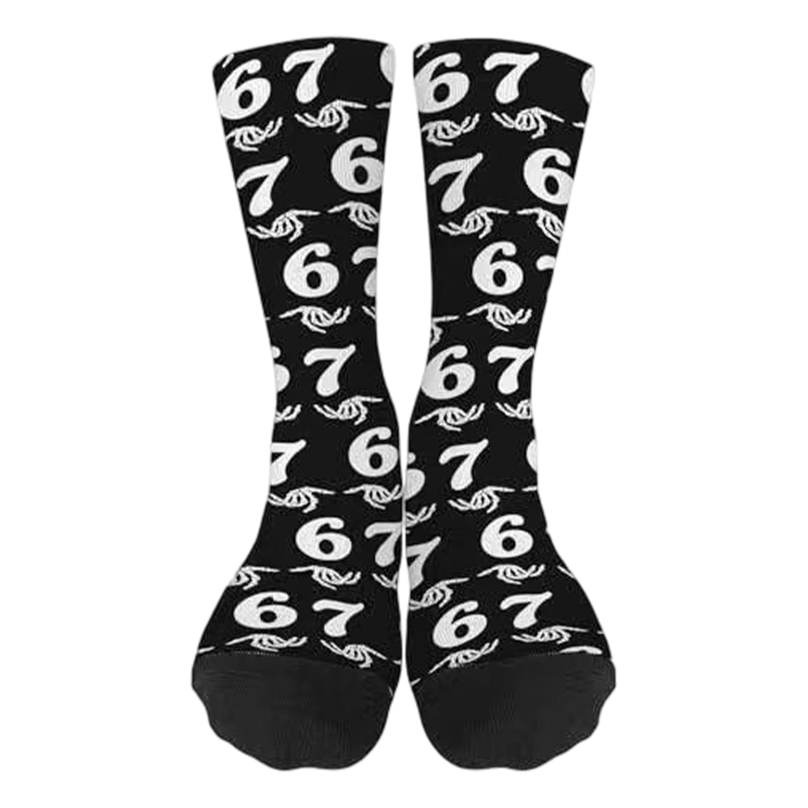 67 Ice Cream Drip Meme Funny Six Seven Funny Number Half Calf Sock for ...