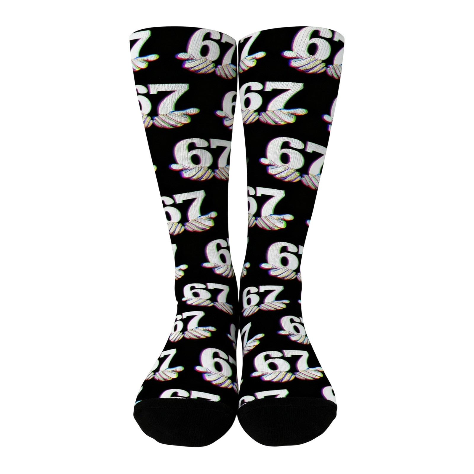 67 Ice Cream Meme Funny Six Seven Funny Number Half Calf Sock for Kids ...