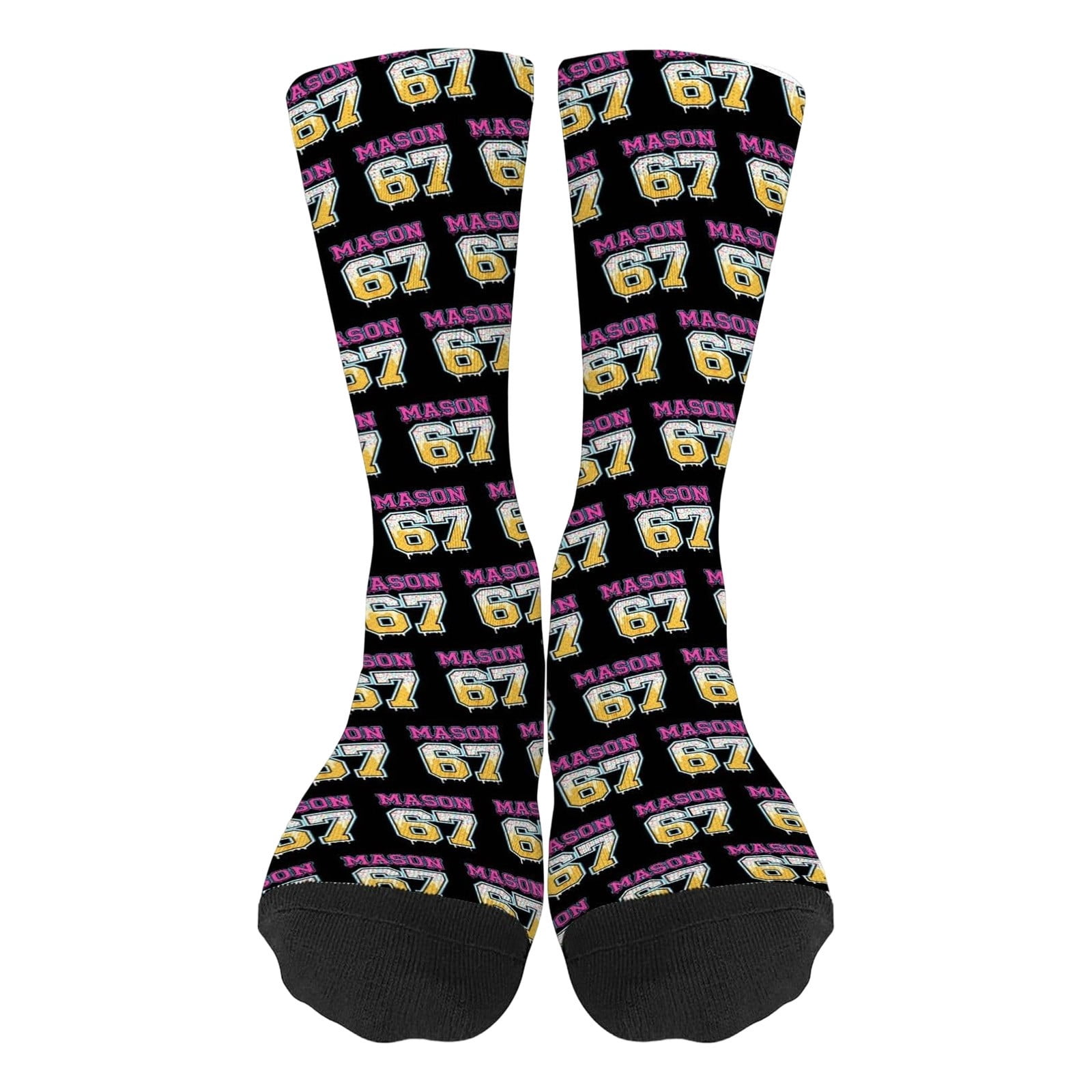 67 Ice Cream Meme Funny Six Seven Funny Number Half Calf Sock for Kids ...