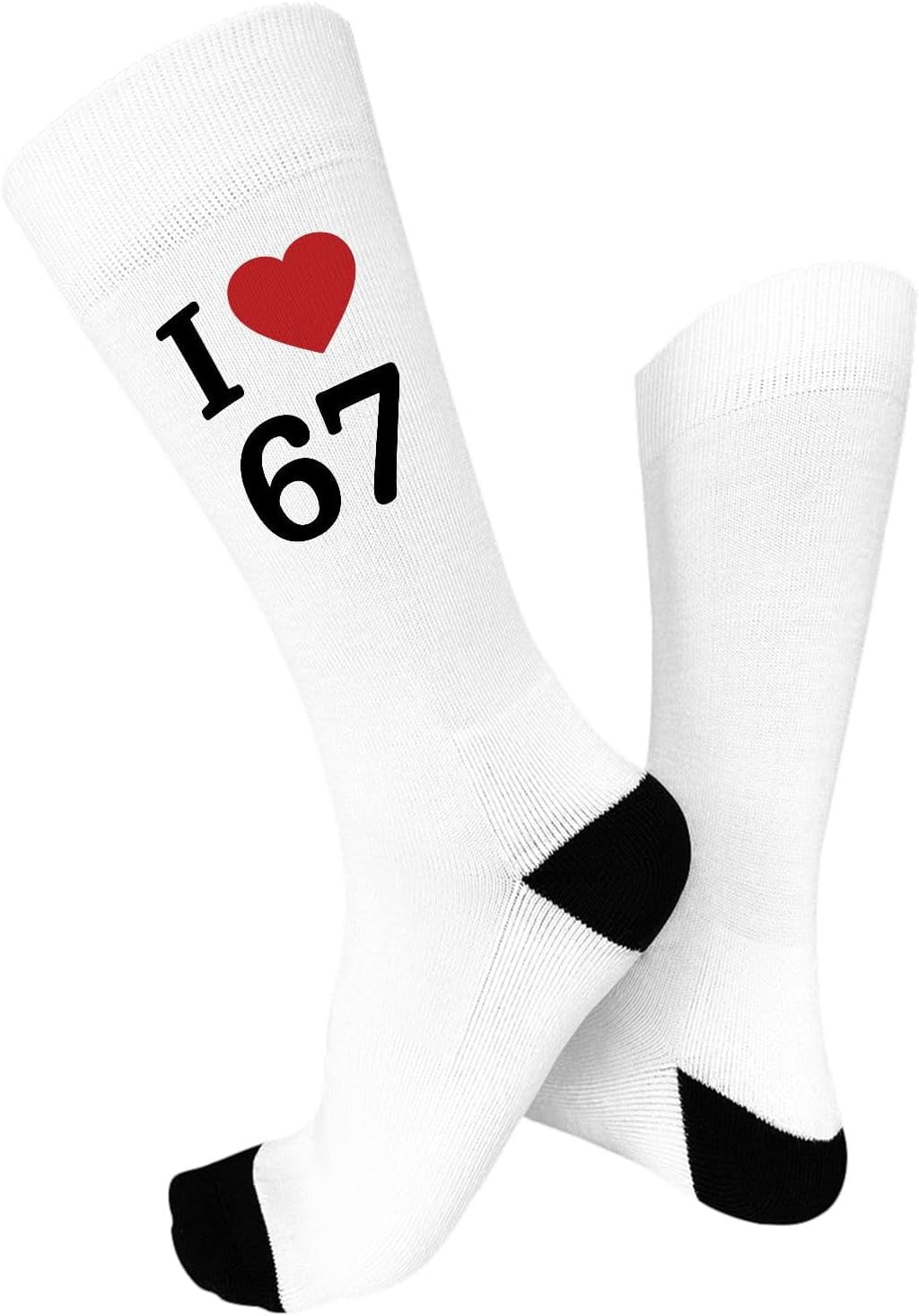 67 Ice Cream Drip Meme Funny Six Seven Funny Number Half Calf Sock for ...