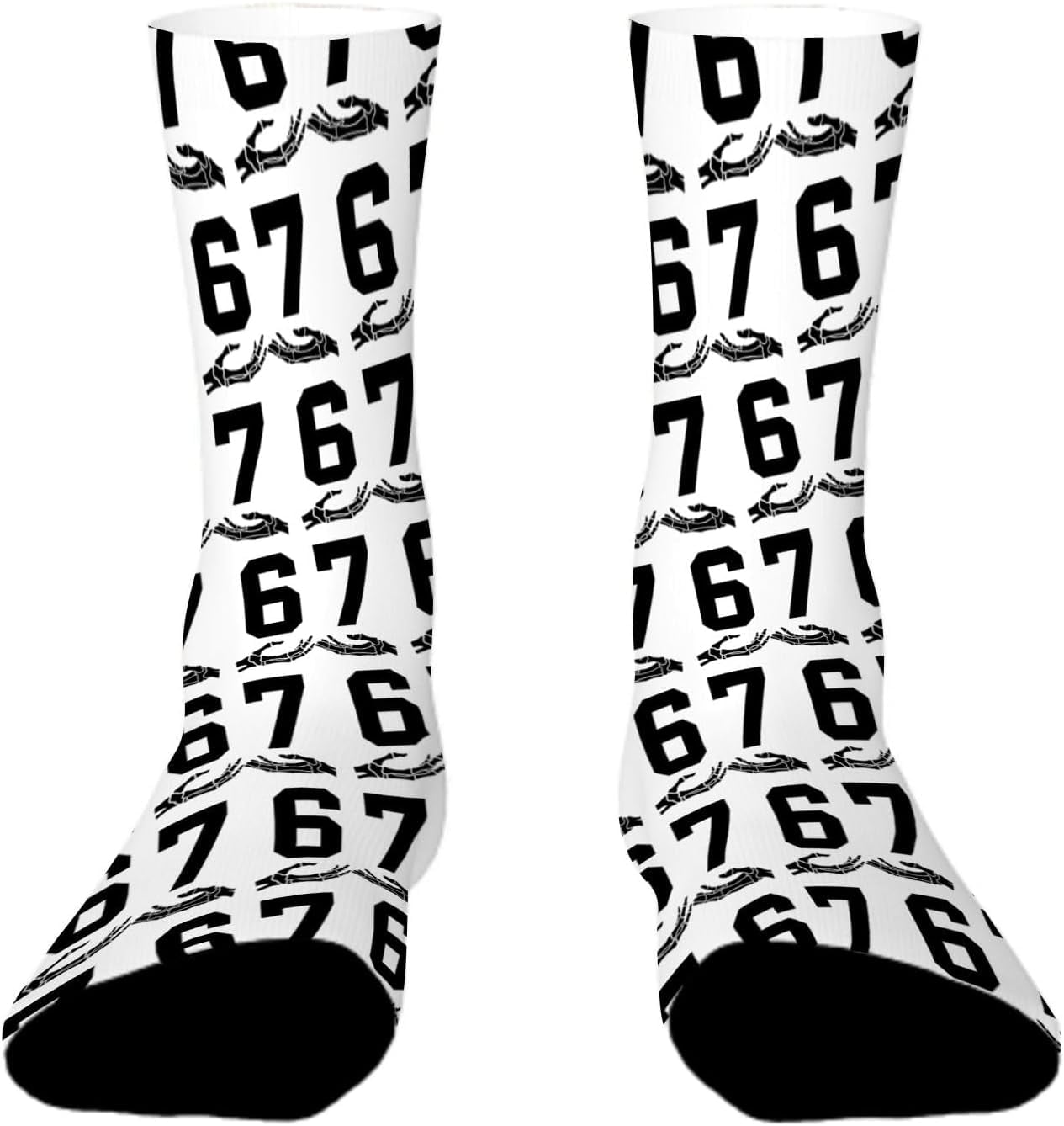 67 Ice Cream Drip Meme Funny Six Seven Funny Number Half Calf Sock for ...