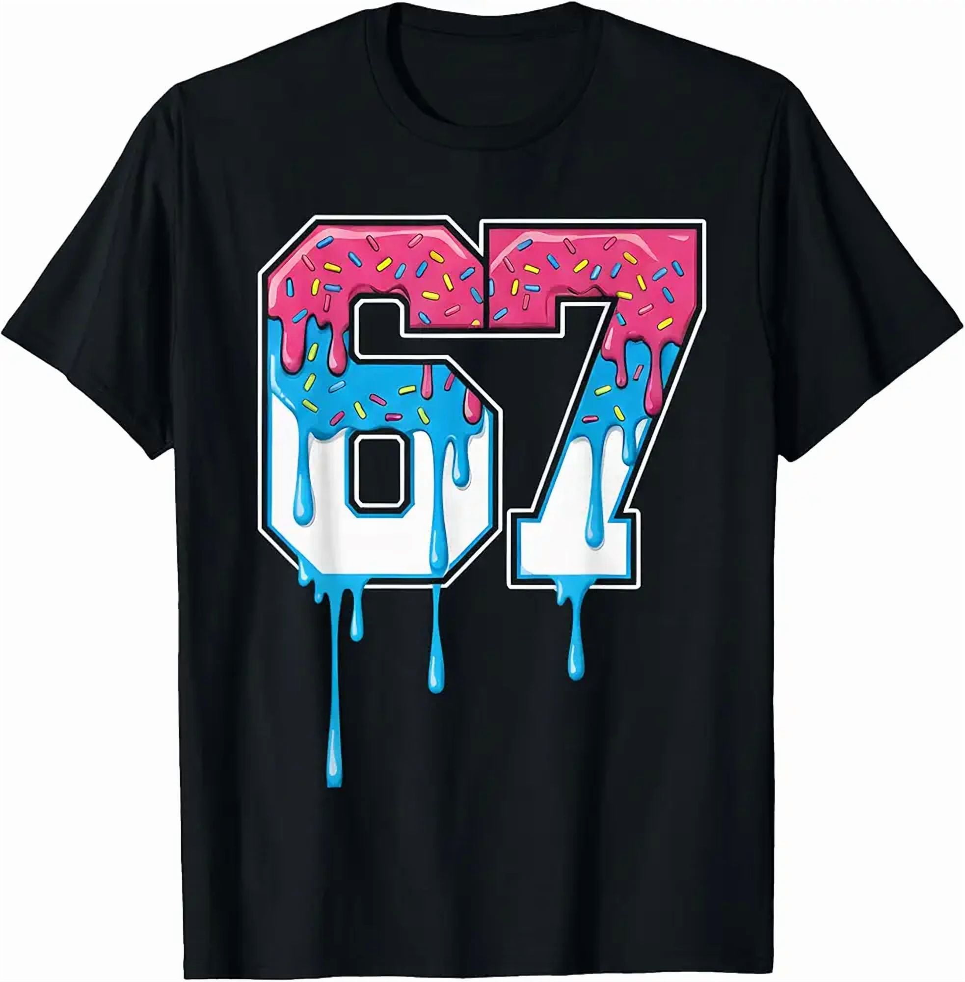 67 Ice Cream Drip Meme Funny Six Seven Gen Alpha Design Unisex T-Shirt ...