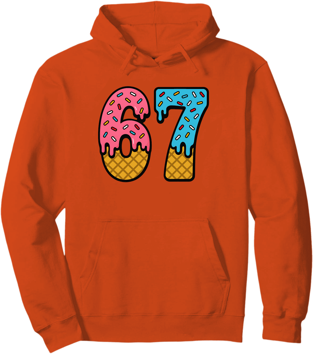 67 Ice Cream Drip Meme Funny Six Seven Gen Alpha Slang Hoodie ,Full ...