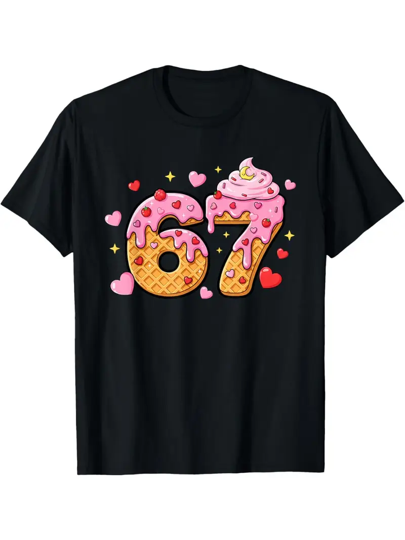 67 Ice Cream Drip Meme Six Seven 6 7 Valentine Days T-Shirt | Regular ...