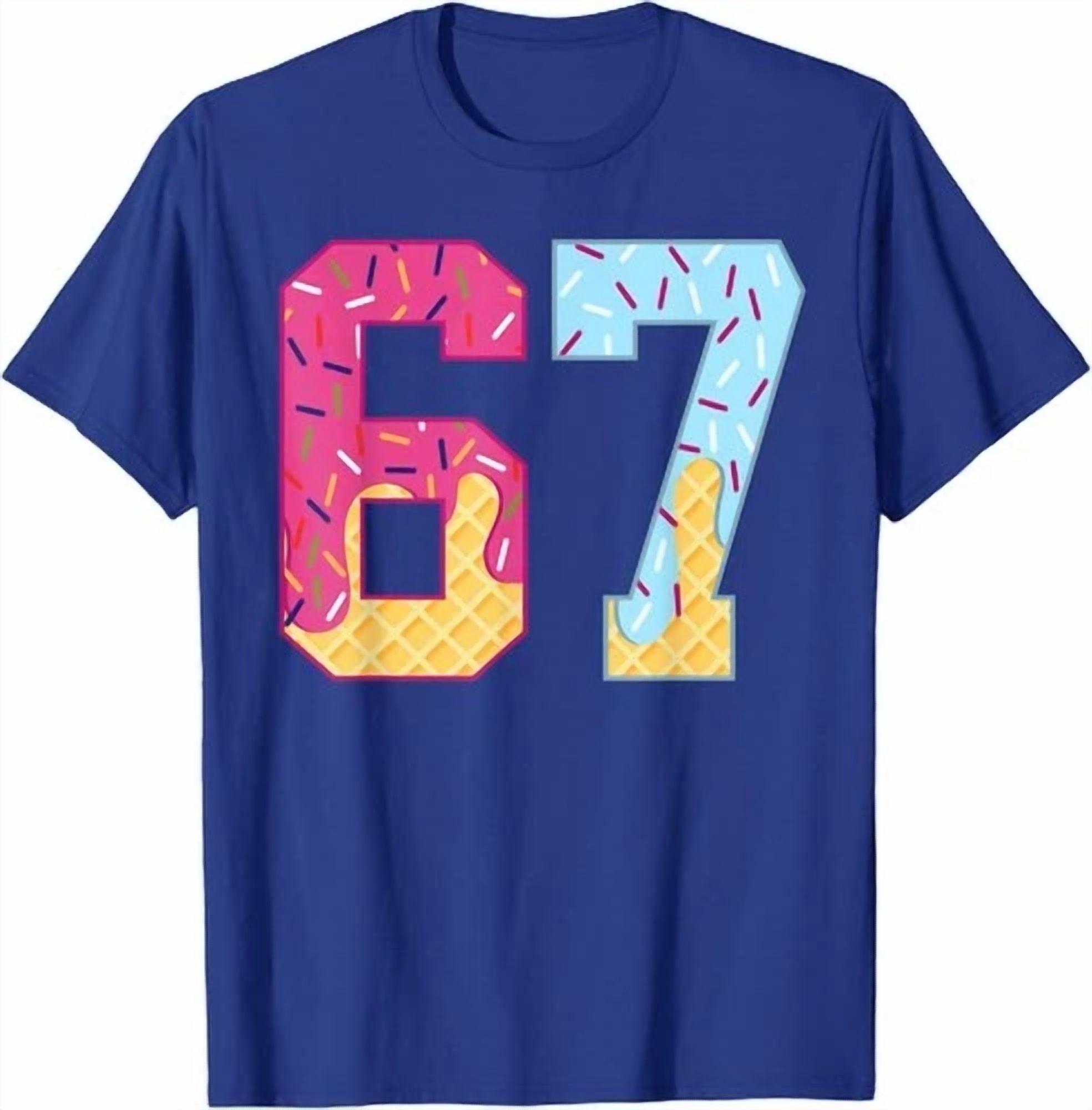 67 Ice Cream Drip Meme Six Seven Gen Alpha Slang Unisex T-Shirt ...