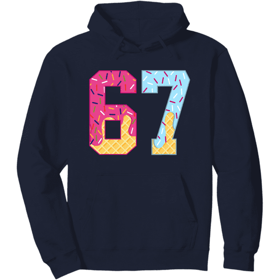 67 Ice Cream Drip Meme Six Seven Slang Hoodie ,Full Sizes S-5XL ...