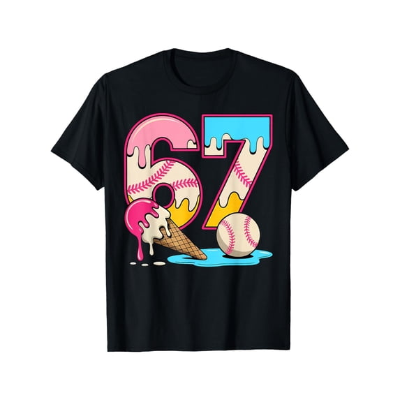 67 Ice Cream Drip Meme T-Shirt for Men & Women - Number 6 & 7 Graphic ...