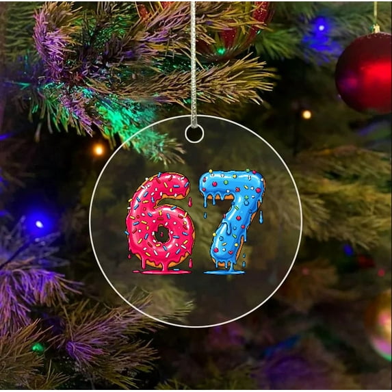 67 Ice Cream Drip Six Seven Gen Alpha Slang Ornament, Home Decoration ...