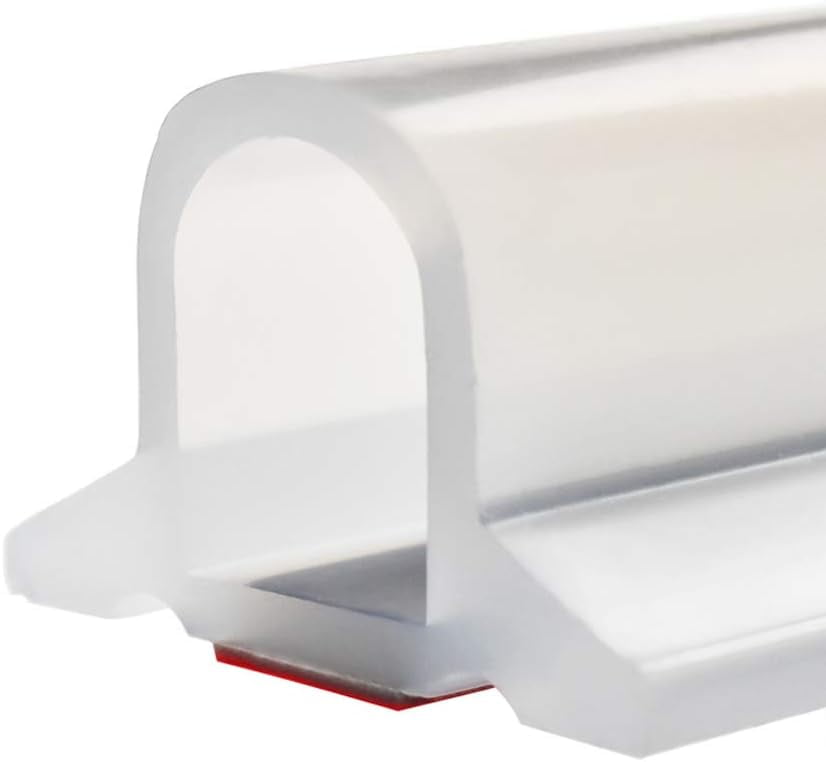 67 Inch Collapsible Shower Threshold Water Dam, Silicone Shower Water ...