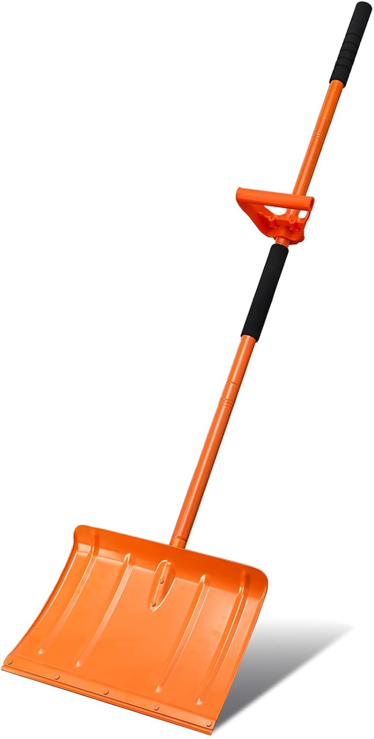 67 Inch Heavy Duty Snow Shovel with Ergonomic Labor-Saving Tool Handle ...