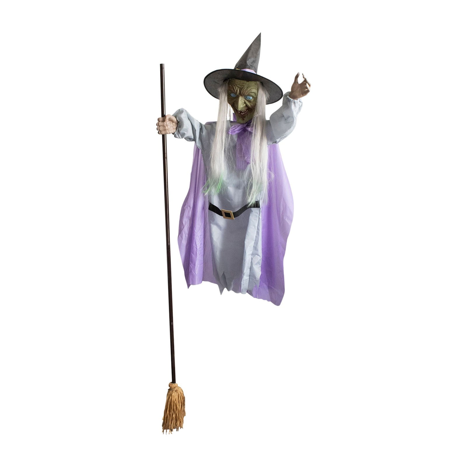 67 Inch Hovering Flying Witch - Animatronic Scary Props House Decor for ...