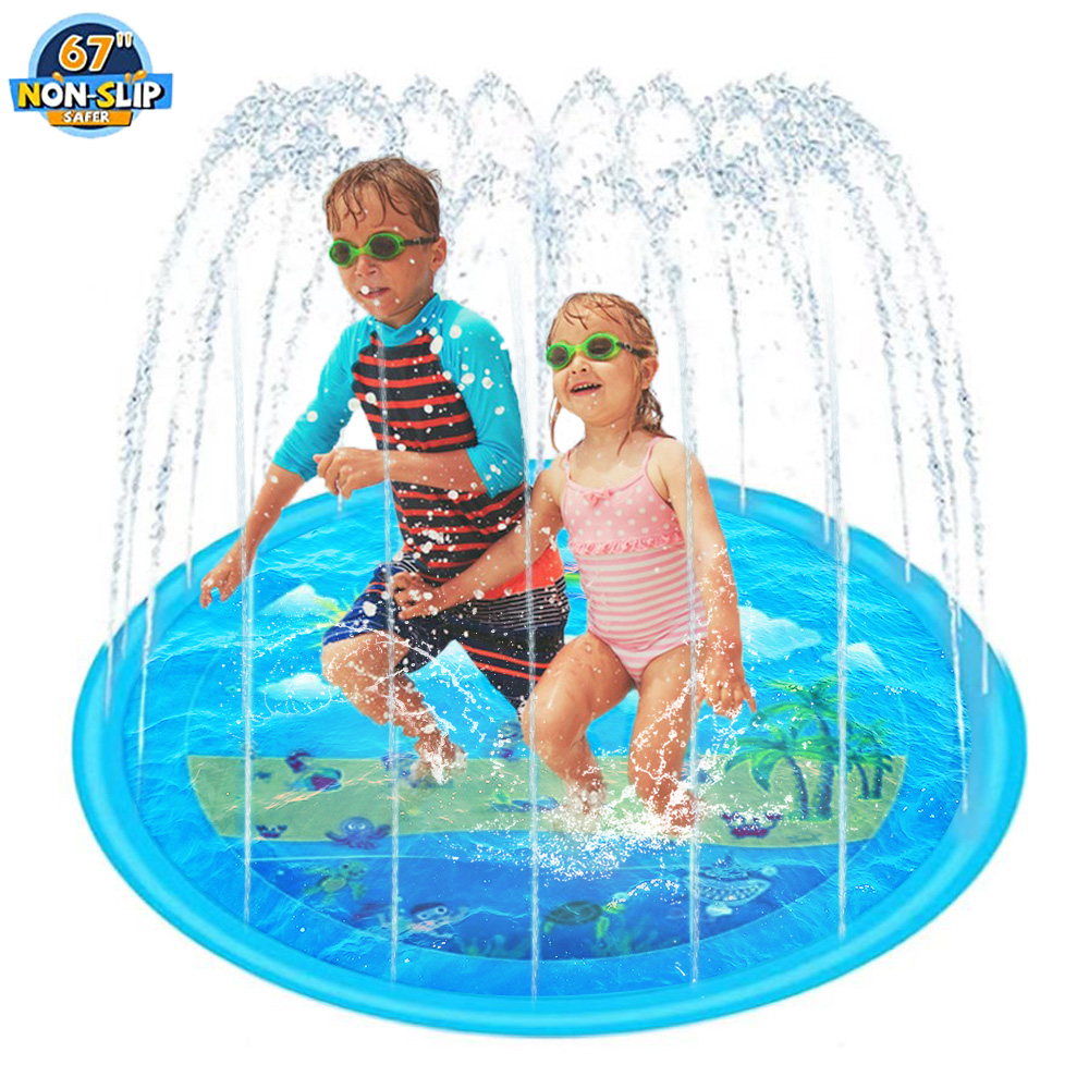 Inflatable Sprinkler Pool, Outdoor Play for Kids and Toddlers, Water ...