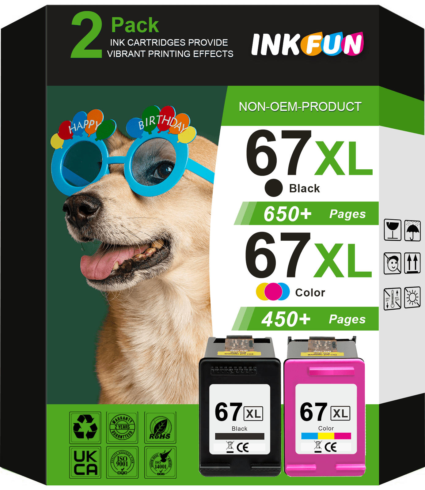 67 Ink Cartridges Compatible for Printer Ink HP 67 for HP Ink 67 for HP ...