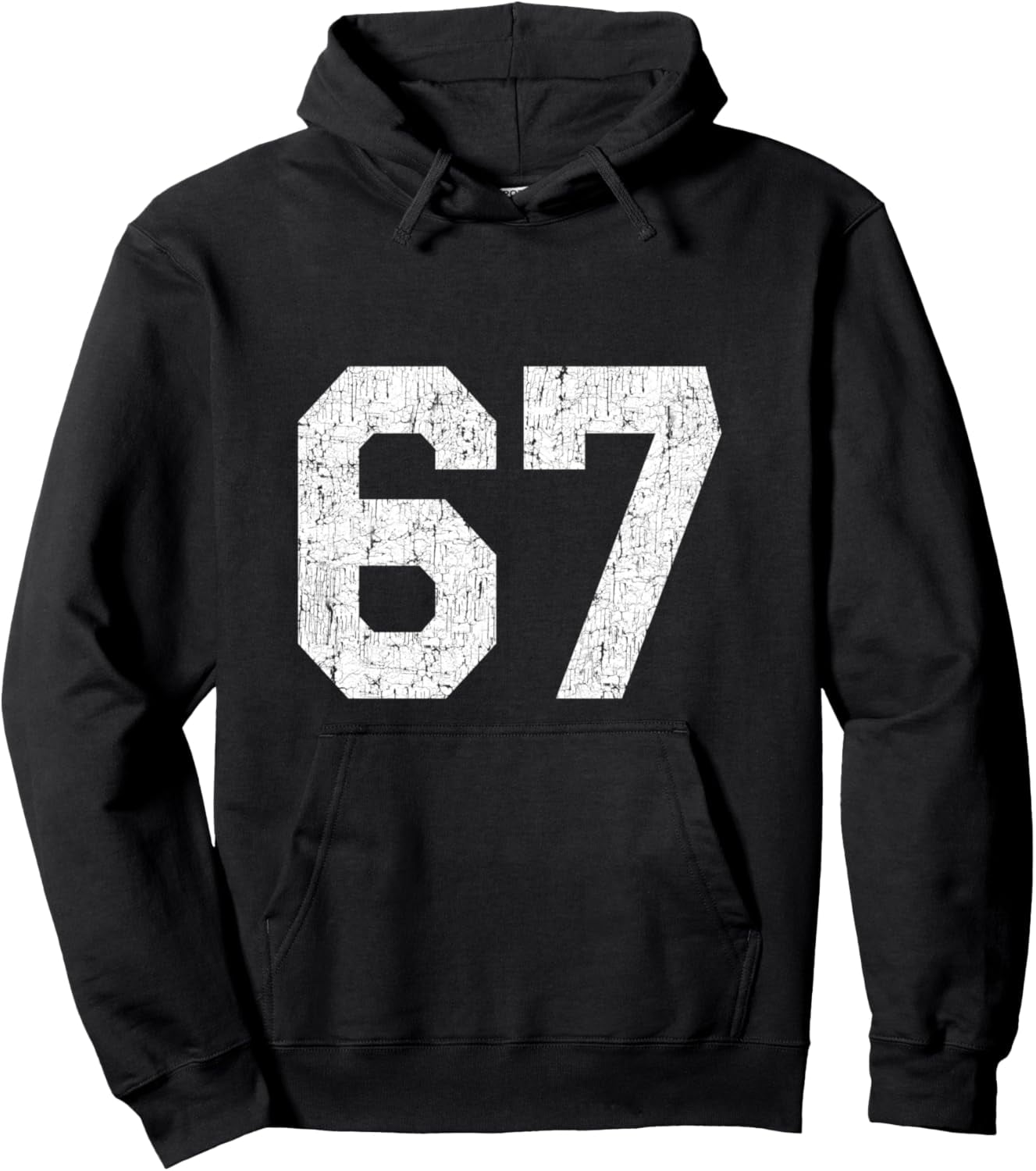 #67 Jersey Uniform Varsity Sports Number, 67th Birthday Pullover Hoodie ...
