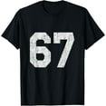 #67 Jersey Uniform Varsity Sports Number Mens T-Shirt - Walmart.com