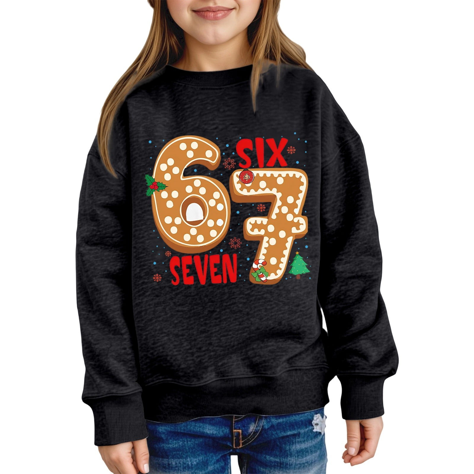 67 Kid Sweatshirt Casual Cozy Soft 6 7 Hooded Pullover 100 Days Of ...