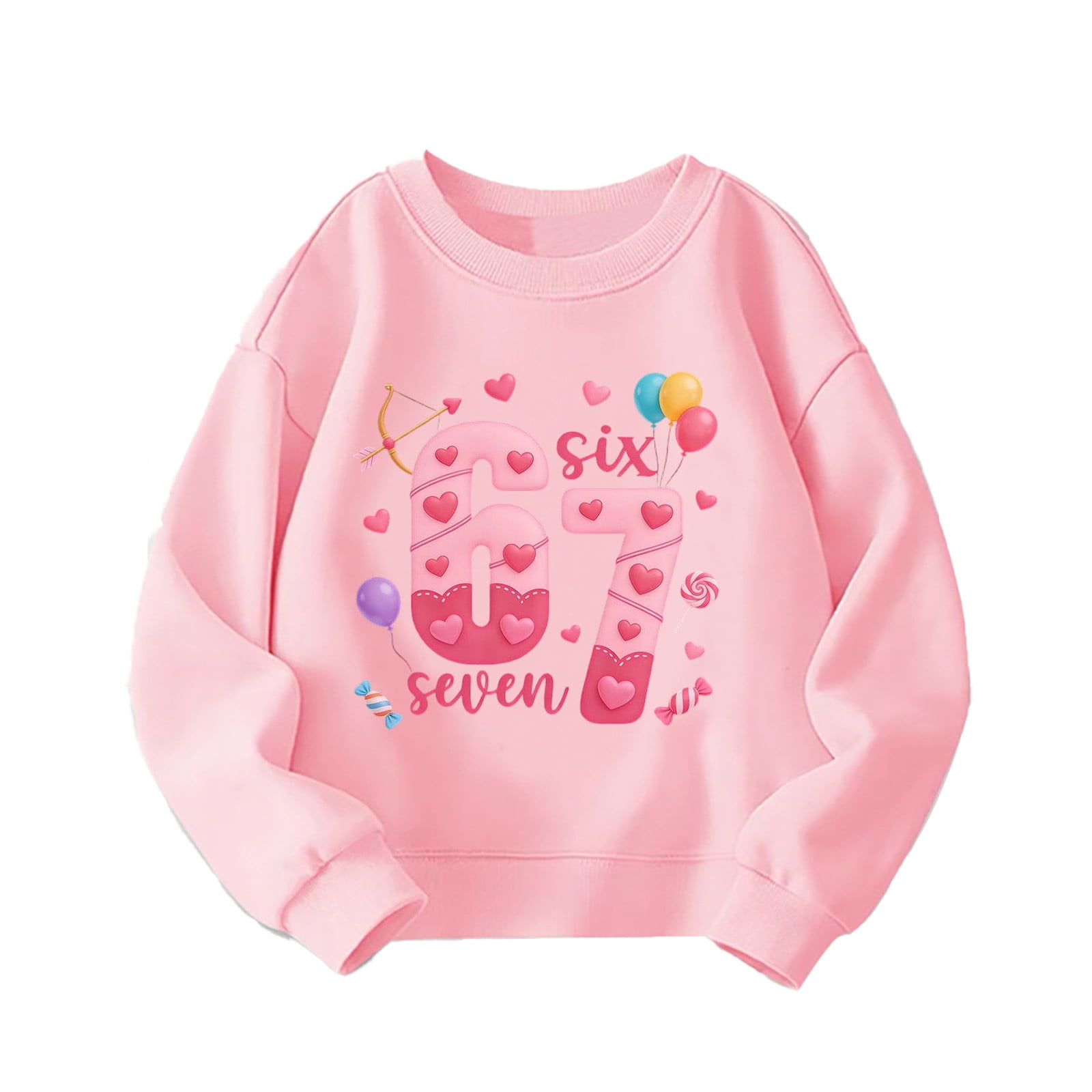 67 Kid Sweatshirt Loose Preppy Ultra Comfort 6 7 Meme Pullover St ...