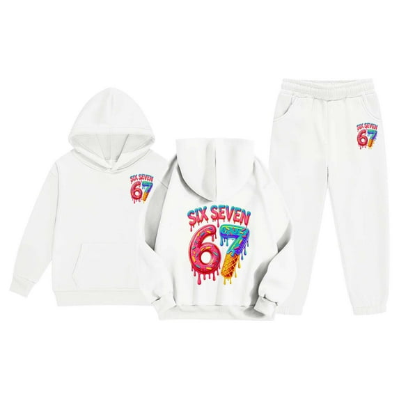 67 Kids Outfit Long Sleeve Pullover Sweatshirt & Jogger Pants Set - Six ...