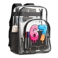 67 MEME 16'' Clear Backpack, Heavy Duty PVC Transparent Backpack, See ...