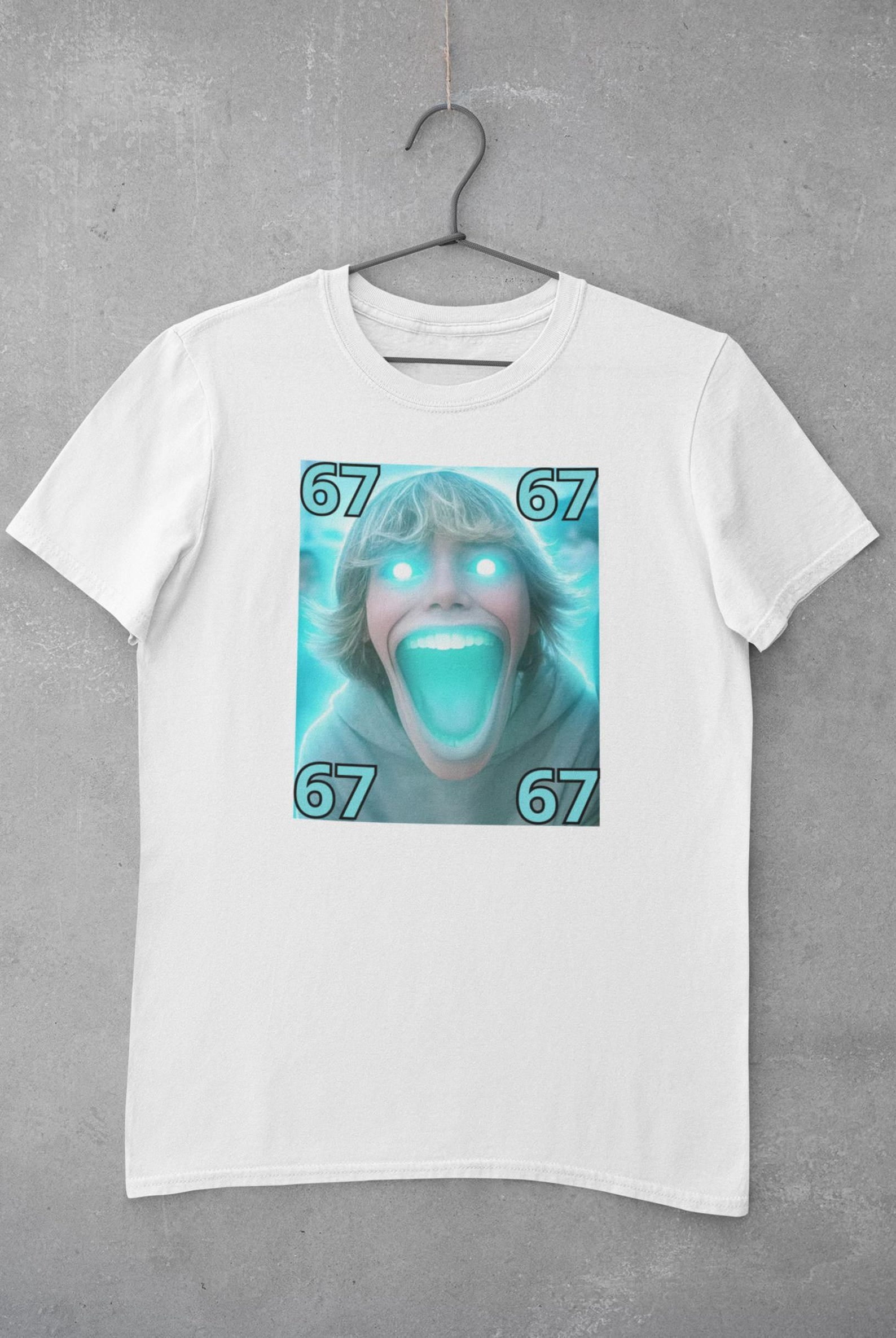 67 Mason Social Media Trend Graphic Tee, Retro Number Design Unisex ...