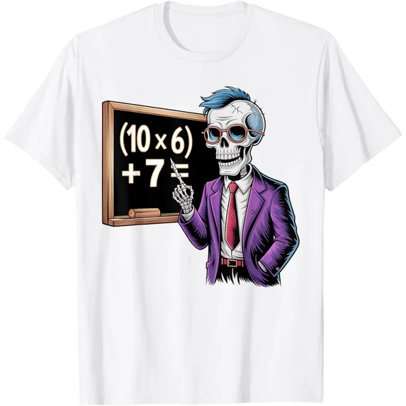 67 Math Teacher Meme Brainrot Six Seven Halloween Equation T-Shirt ...