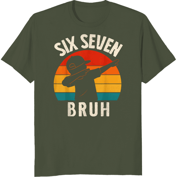 67 Meme 6 7 Numbers Dabbing Six Seven Bruh Funny Boys Kids T-Shirt ...
