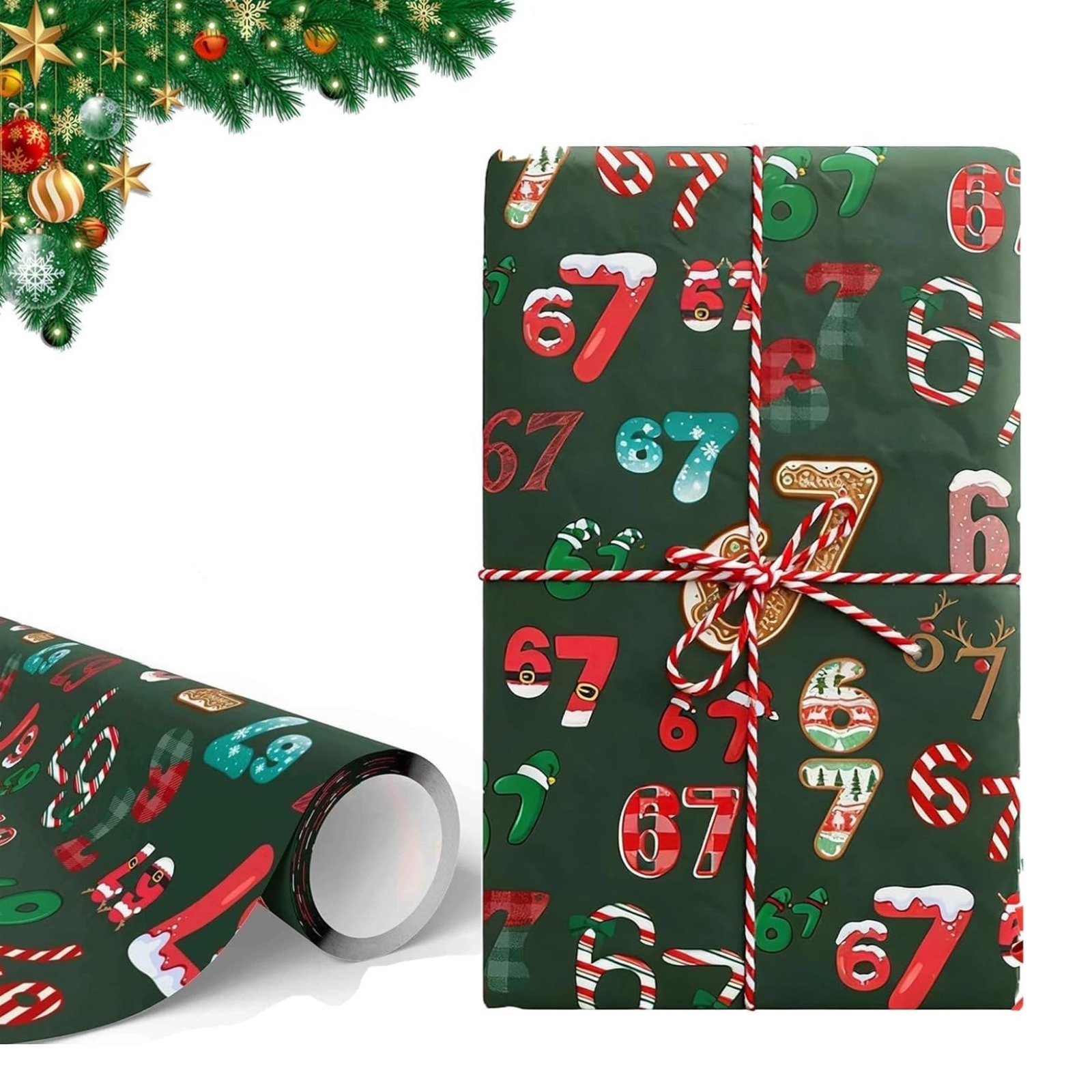 67 Meme Christmas Gift Wrap, 67 Christmas Wrapping Paper, 2025 Funny ...