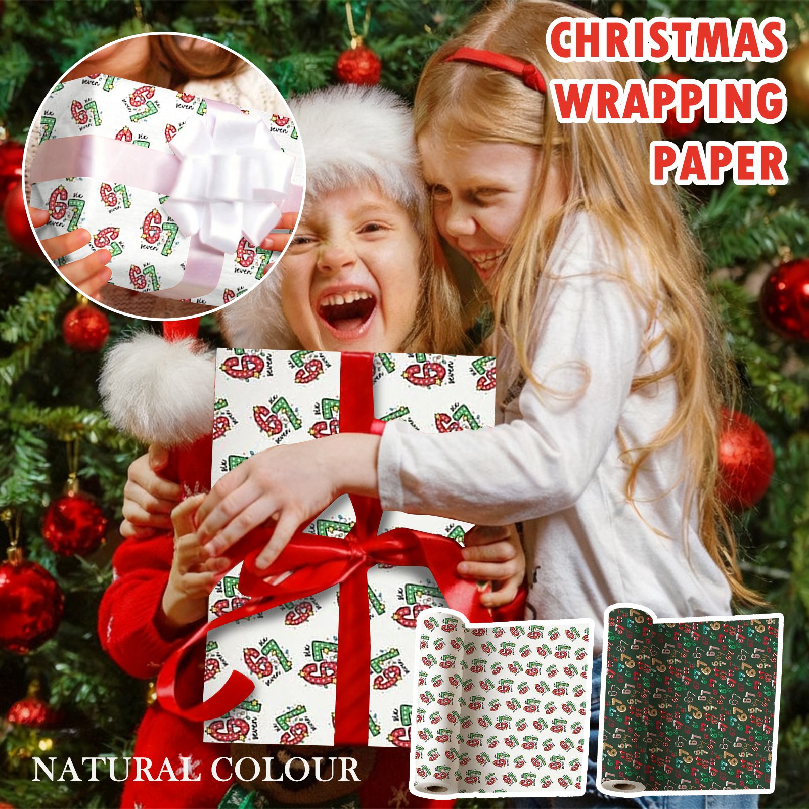 67 Meme Christmas Gift Wrap, 67 Christmas Wrapping Paper, 2025 Funny ...