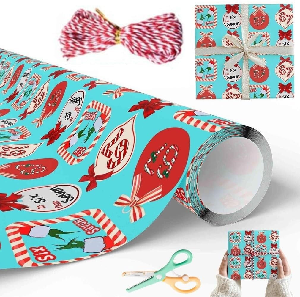 67 Meme Christmas Gift Wrap, Kids Funny Six Seven Wrapping Paper ...