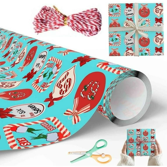 67 Meme Christmas Gift Wrap, Kids Funny Six Seven Wrapping Paper ...