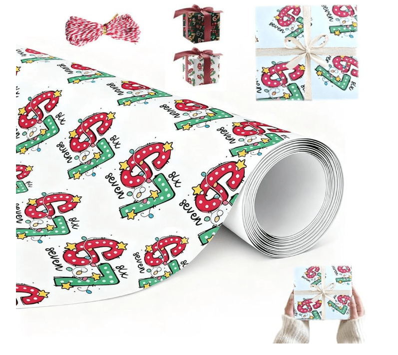 67 Meme Christmas Gift Wrap, Kids Funny Six Seven Wrapping Paper ...
