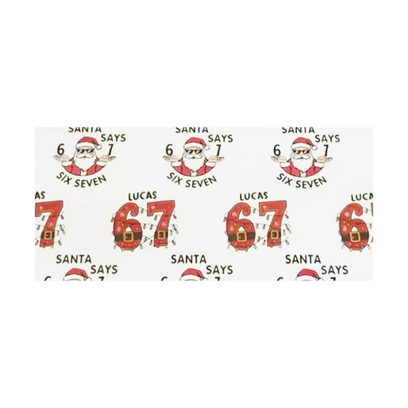 67 Meme Christmas Gift Wrap Paper Roll, Funny Six Seven Holiday ...