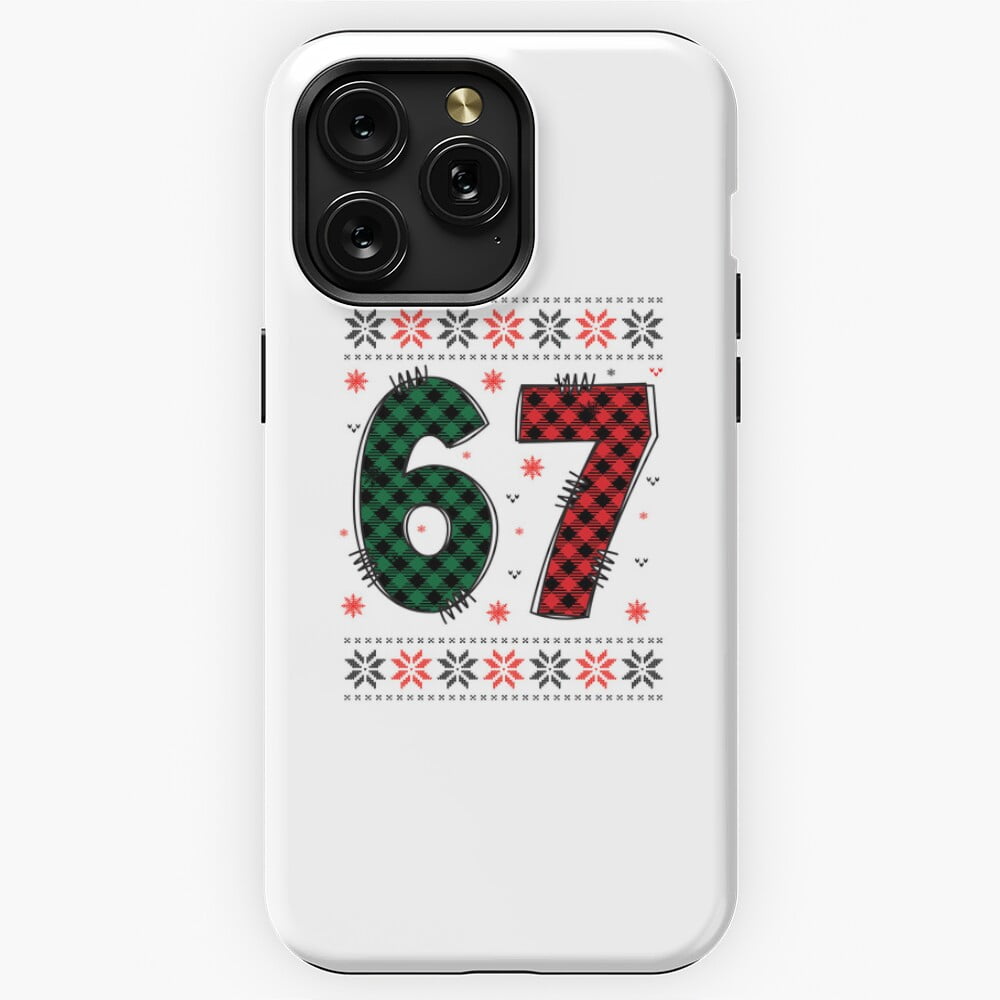 67 Meme Christmas Six Seven Slang Trendy Design iPhone Case 17 16 15 14 ...