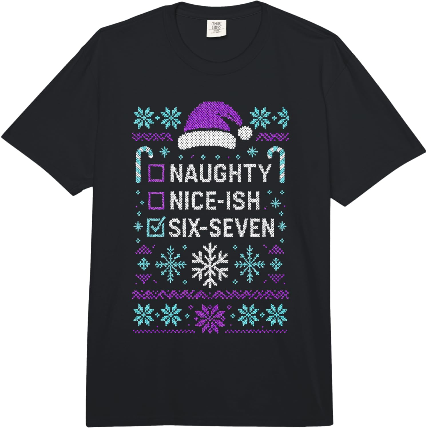 67 Meme Christmas Ugly Sweater Naughty Nice-Ish Six Seven Comfort ...