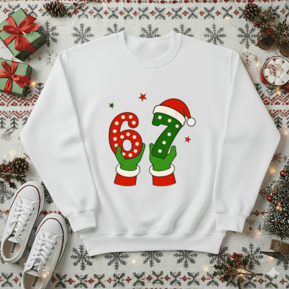 67 Meme Funny Gen Alpha Slang Holiday Viral Trend Humor Sweatshirt, up ...