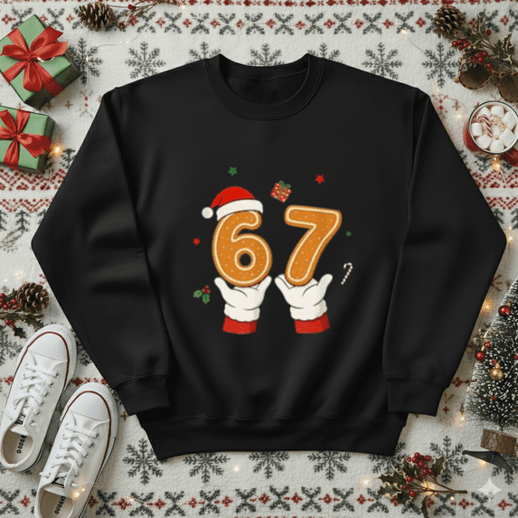67 Meme Funny Gen Alpha Slang Trend Holiday Humor Gift Sweatshirt, up ...