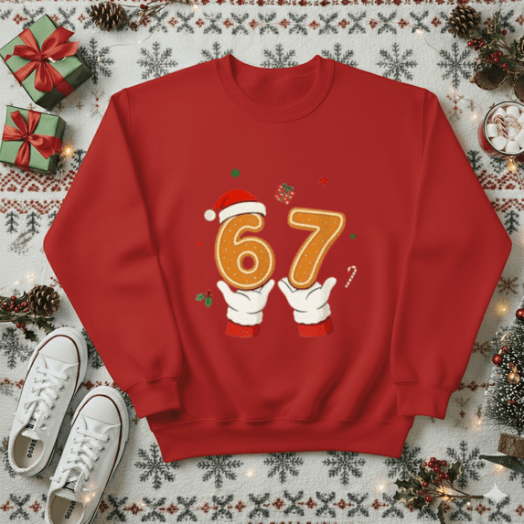 67 Meme Funny Gen Alpha Slang Trend Holiday Humor Gift Sweatshirt, up ...