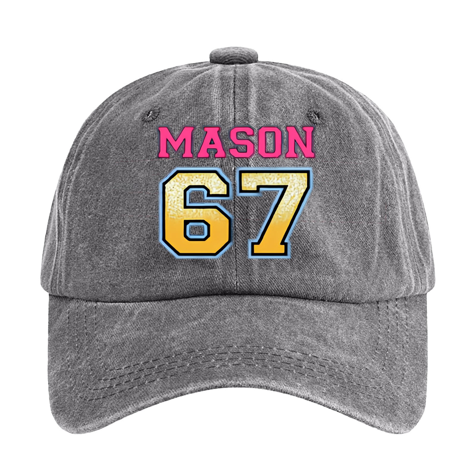 67 Meme Funny Six Seven Funny Number Youth Boys Baseball Trucker Hats ...