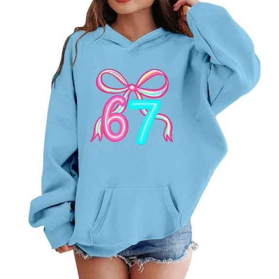 67 Meme Girls 67 Six Seven Meme Hooded Sweatshirt Soft Fleece Pullover ...