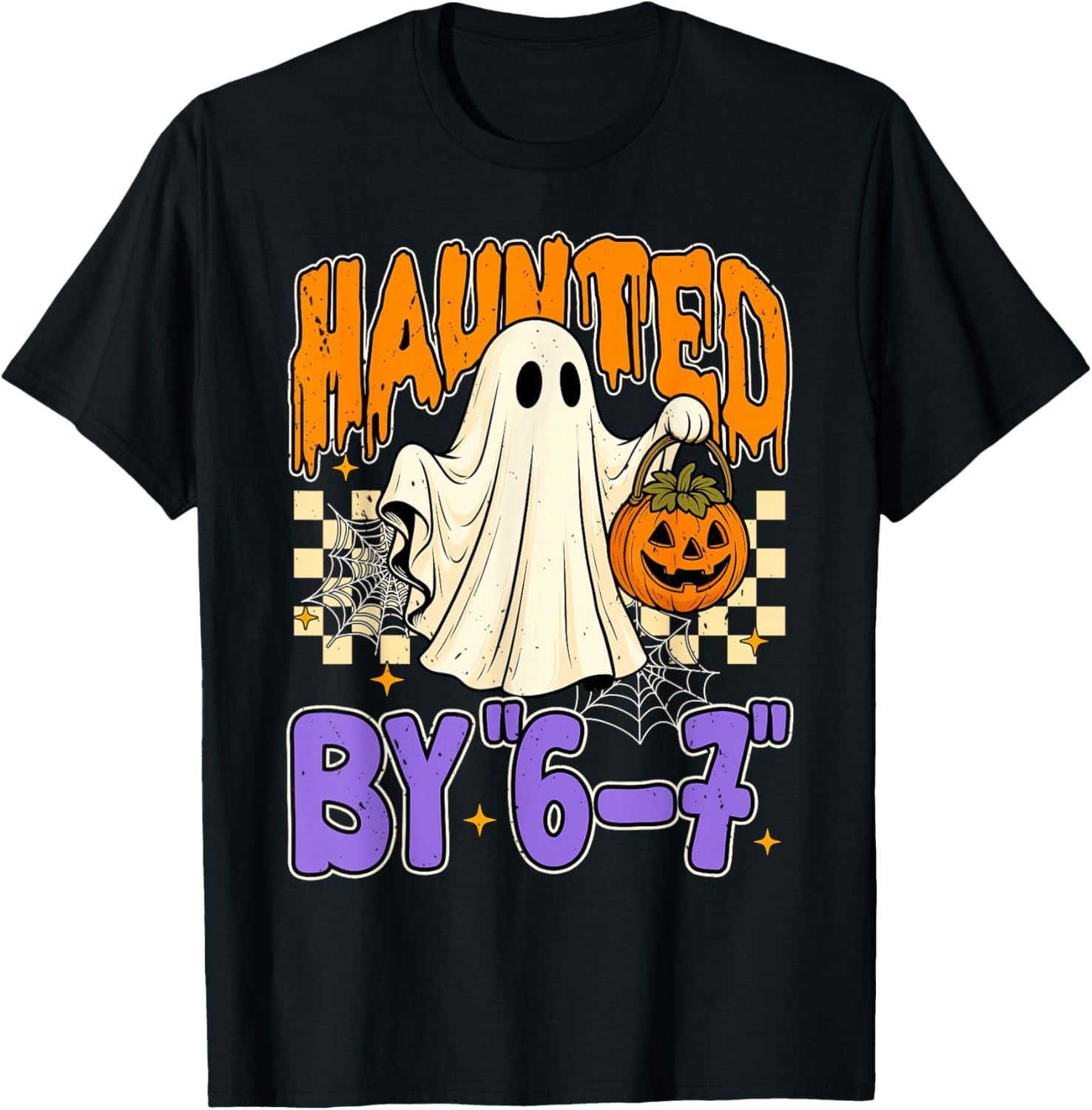 67 Meme Halloween Haunted- Funny Ghost and Pumpkin Halloween T-Shirt ...