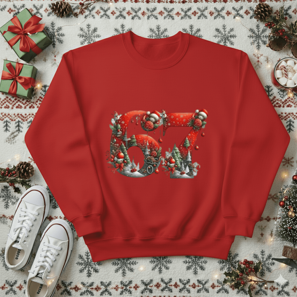 67 Meme Holiday Edition Funny Brainrot Gen Alpha Trend Style Sweatshirt ...