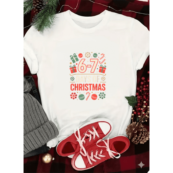 67 Meme Holiday Humor Six Seven Gen Alpha Christmas Fun Unisex T-Shirt ...