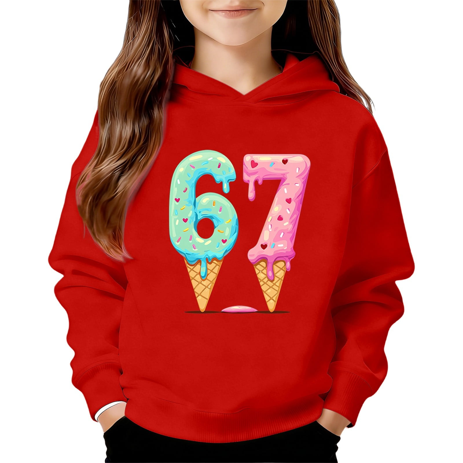 67 Meme Hoodie Boys Relaxed Fit Cozy Soft 6 7 Hooded Pullover ...